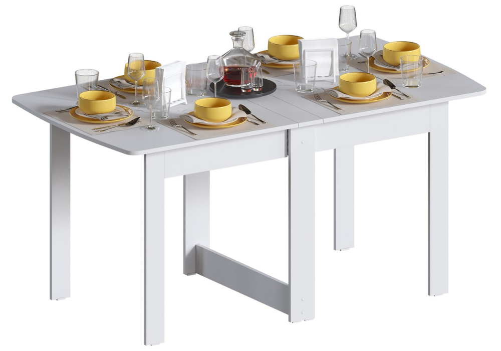 Стол СтК4 woodville белый, дерево, прямоугольная столешница, ножки