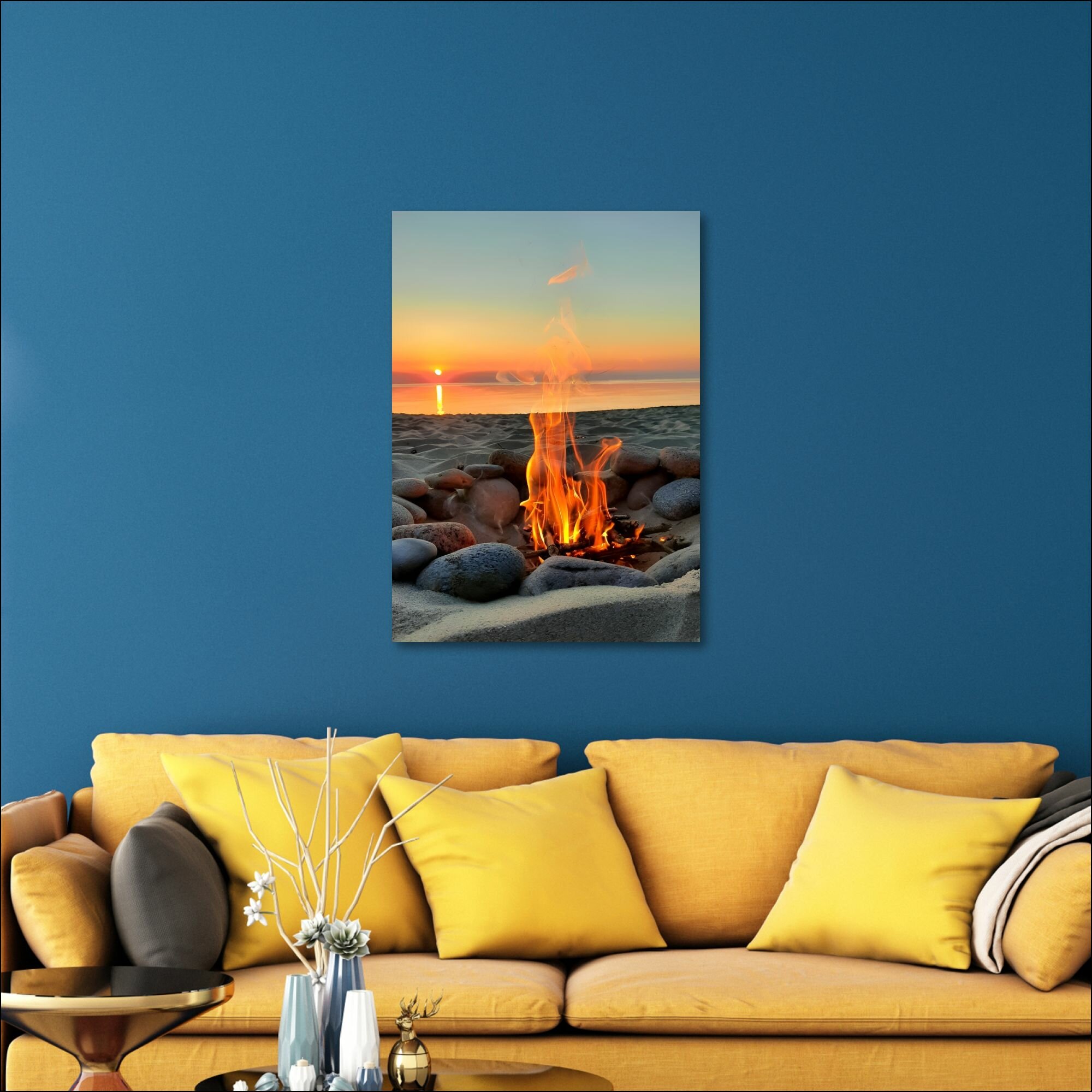 Картина на стену "Трещит костер" 50х70см 1шт.