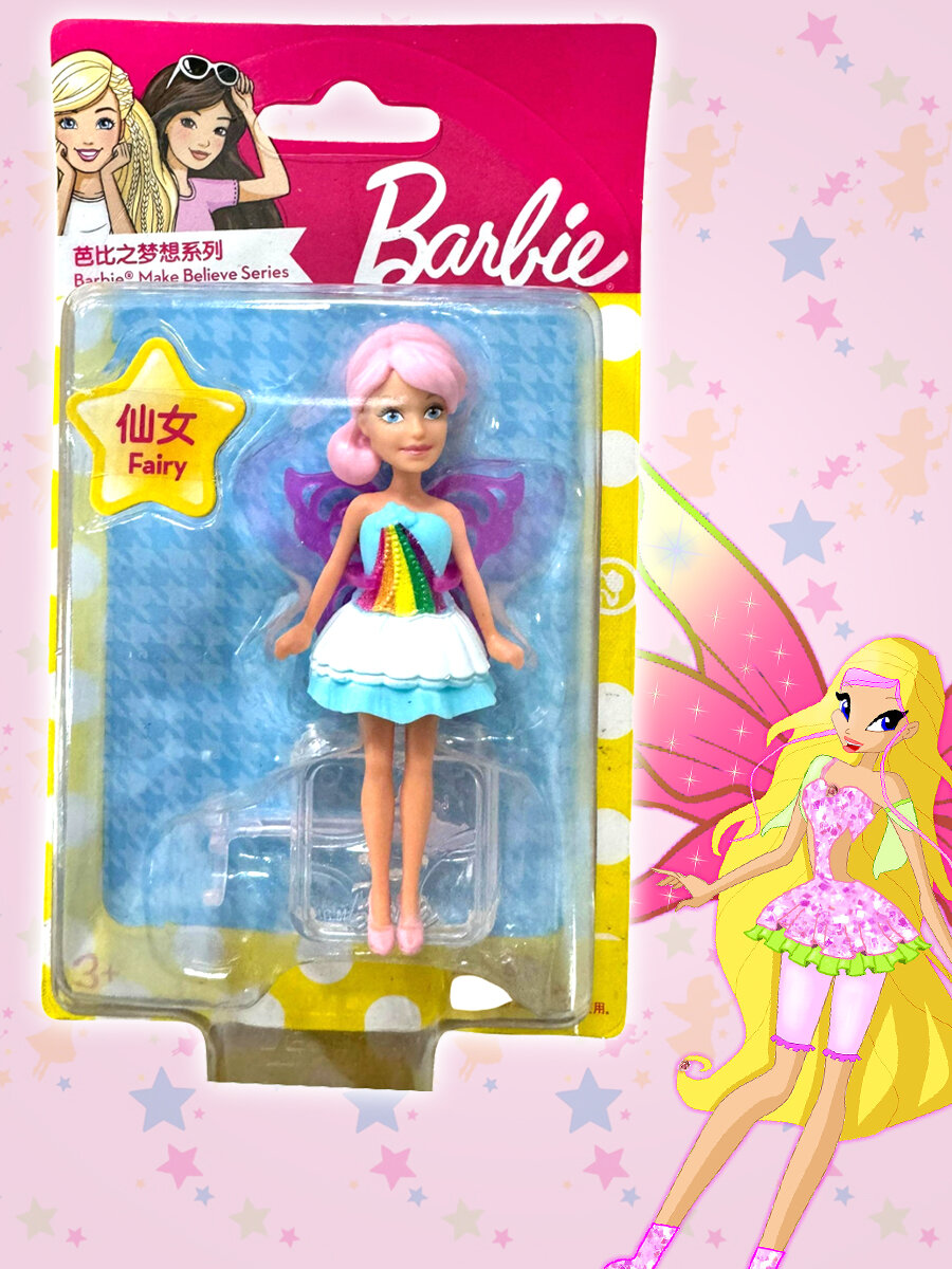 Кукла Барби Mattel серия Happy Girl "Фея в голубом платье", высота 9 см