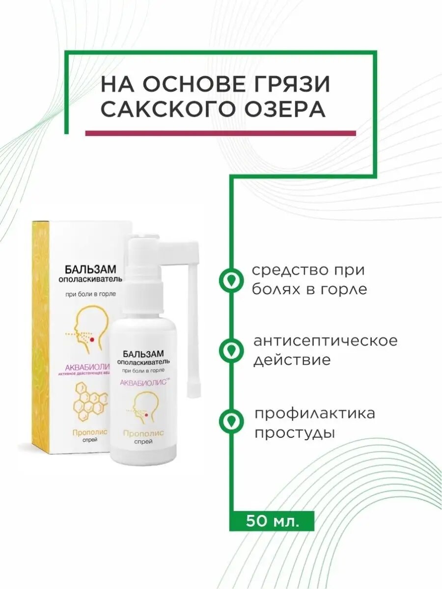 Спрей для горла с прополисом от боли в горле