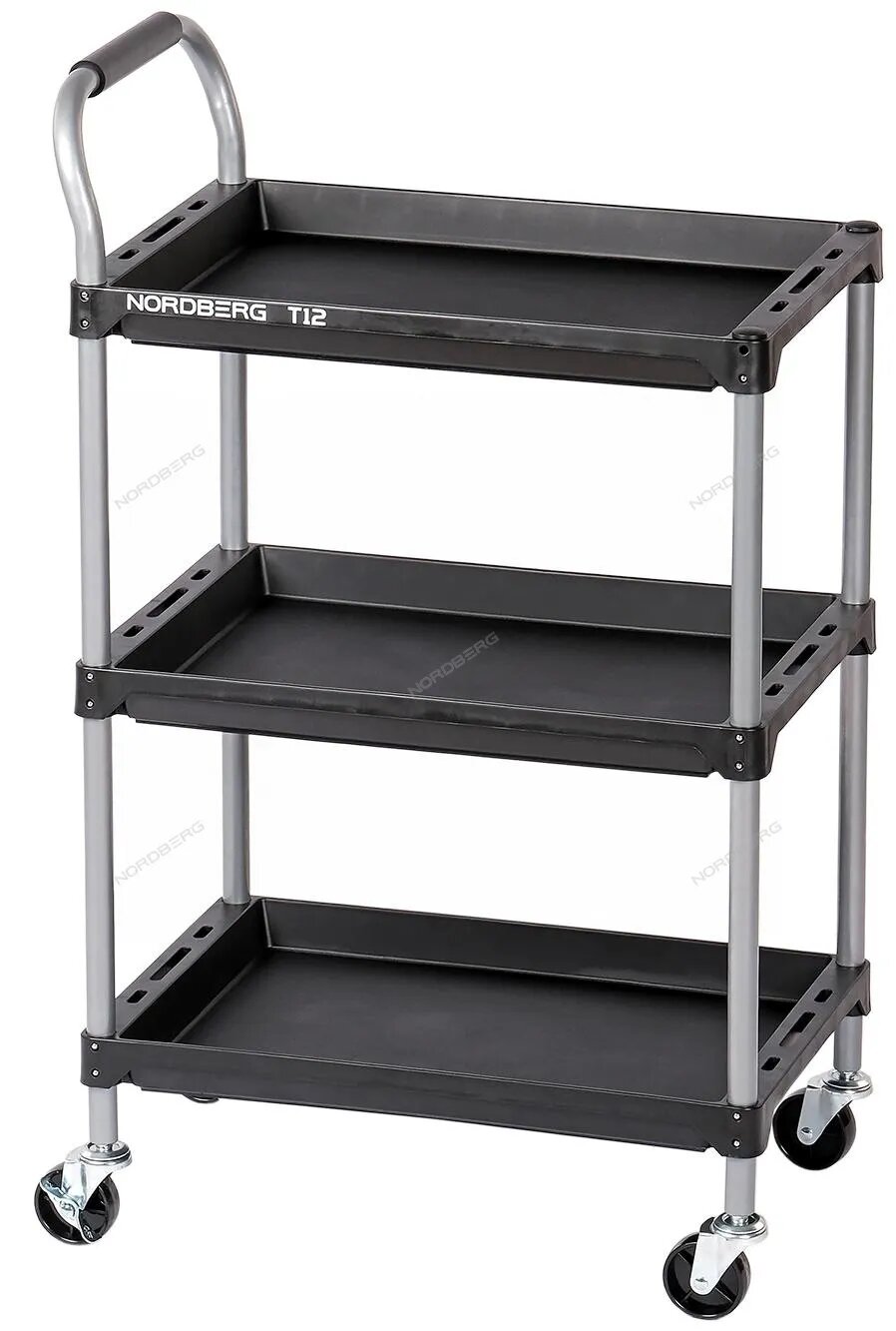 T12 Тележка инструментальная с 3 пластиковыми полками NORDBERG T12
