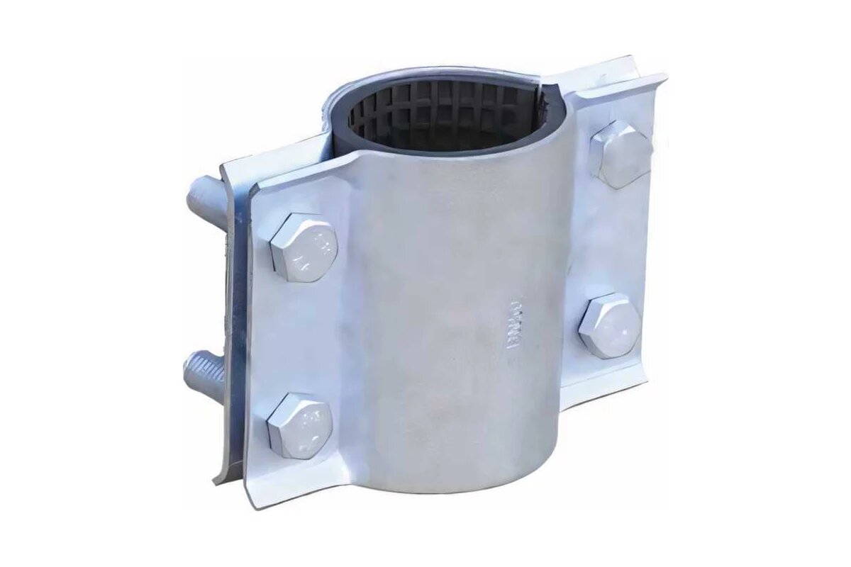 Атка ремонтный хомут оцинкованный 2-составной ду80 l=103 мм 4 болта для труб водопровода