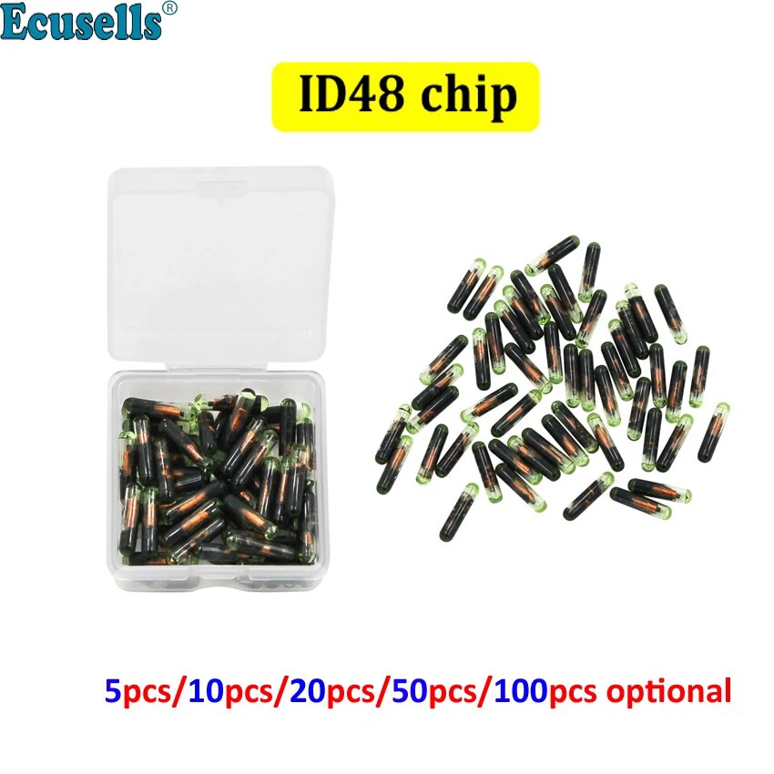 5 шт./10 шт./20 шт./50/100 шт. девственный пустой стеклянный чип-транспондер T6 ID48 копия 48 чип для Volkswagen/Audi/Skoda/Volvo/Honda/сиденья 10pcs