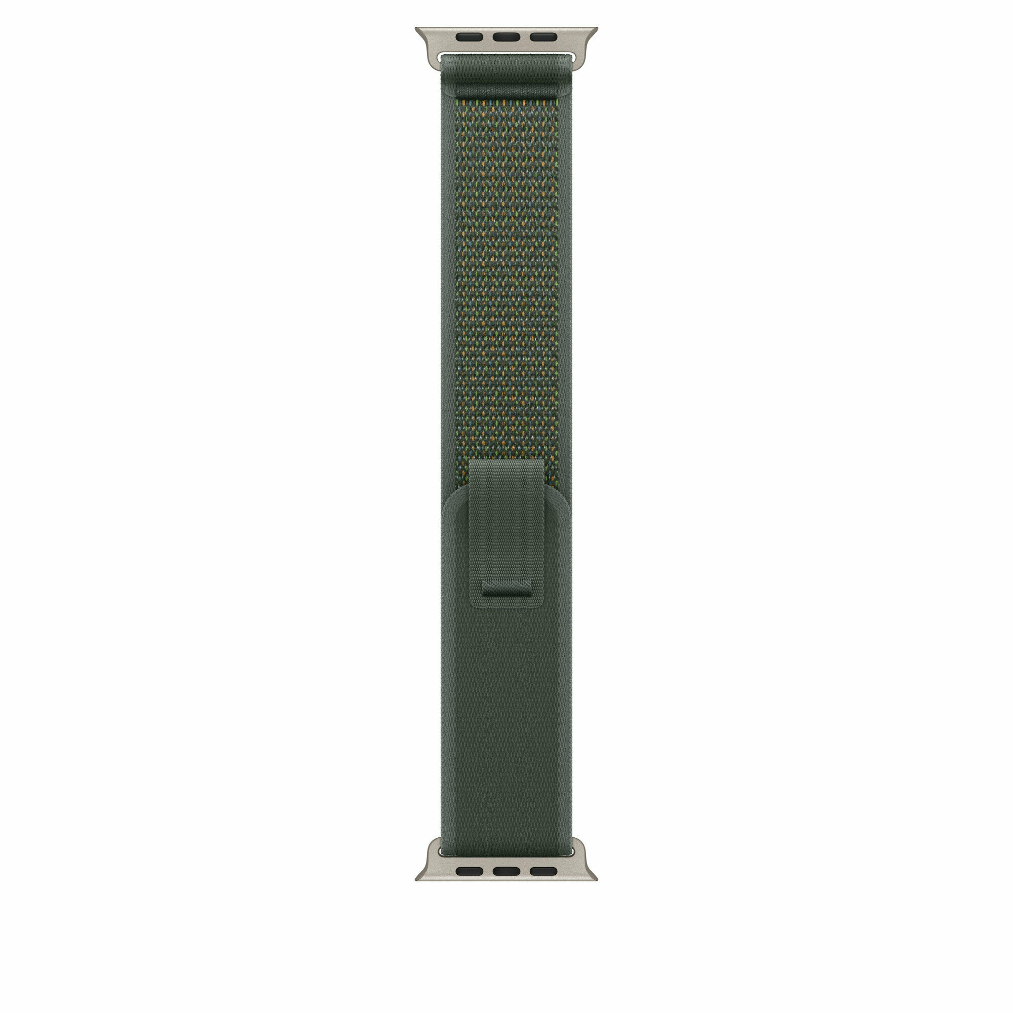 Ремешок для Apple Watch 49mm Trail Loop Natural Titanium Finish (Green, M/L)