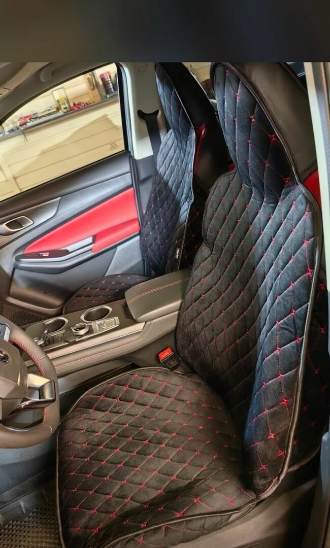 Накидки на весь салон Changan CS 55 plus / Чан Ган ЦС 55 плюс; Changan Uni-S/ Чанган Юни-С красный