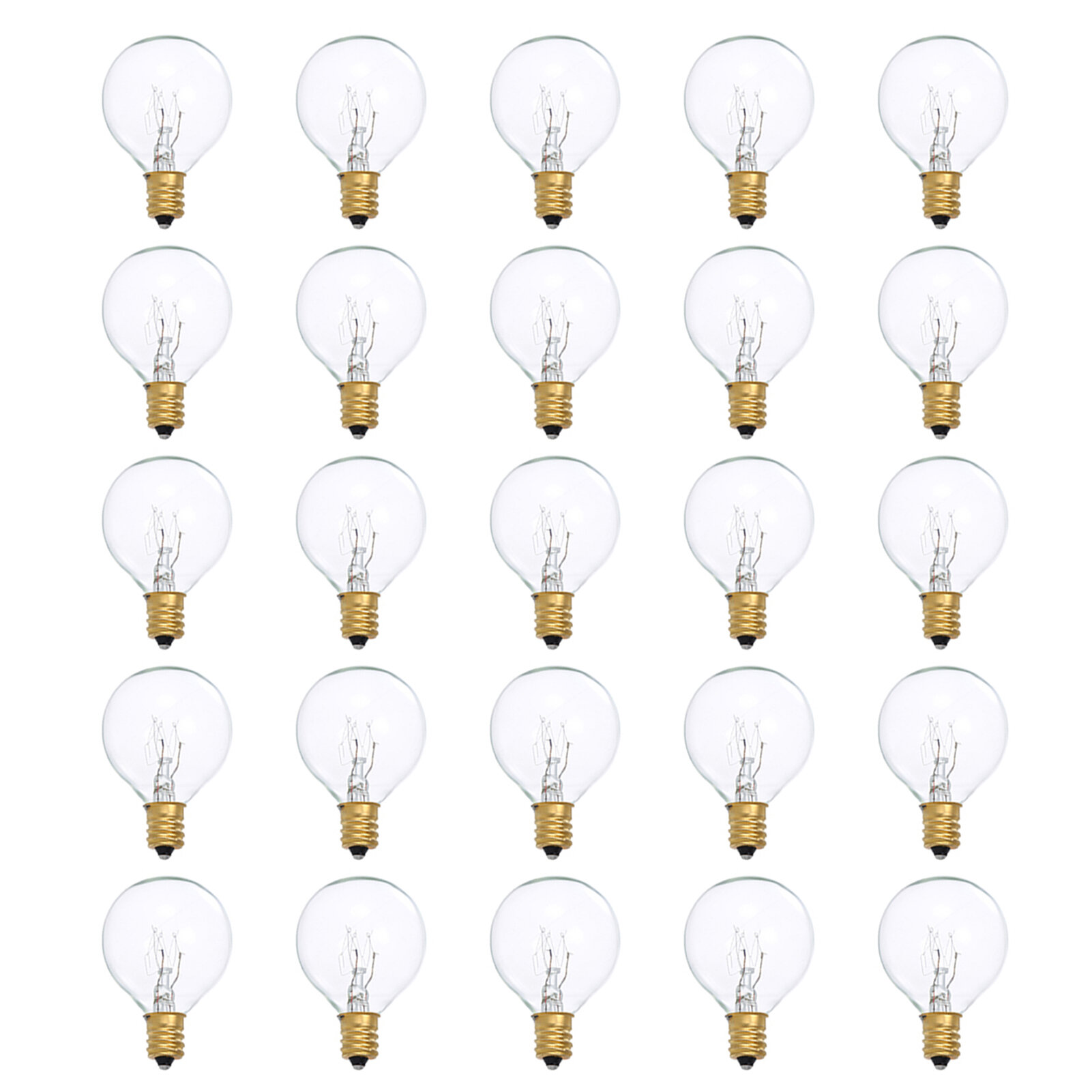 Tomshine AC230V G40 Globe Вольфрамовая лампа накаливания 25 Pack E12 Держатель