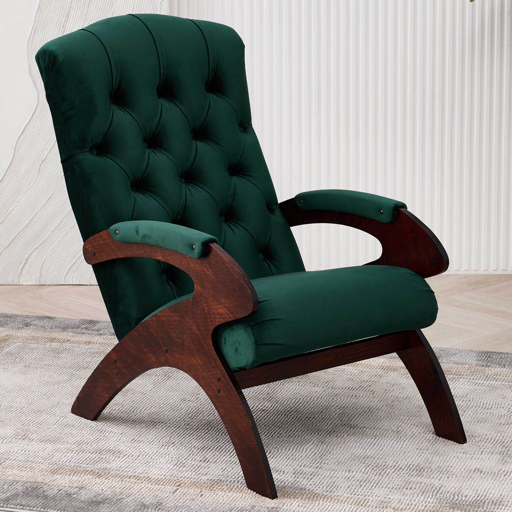 Кресло для отдыха Герцог (Изумруд, Античный дуб)