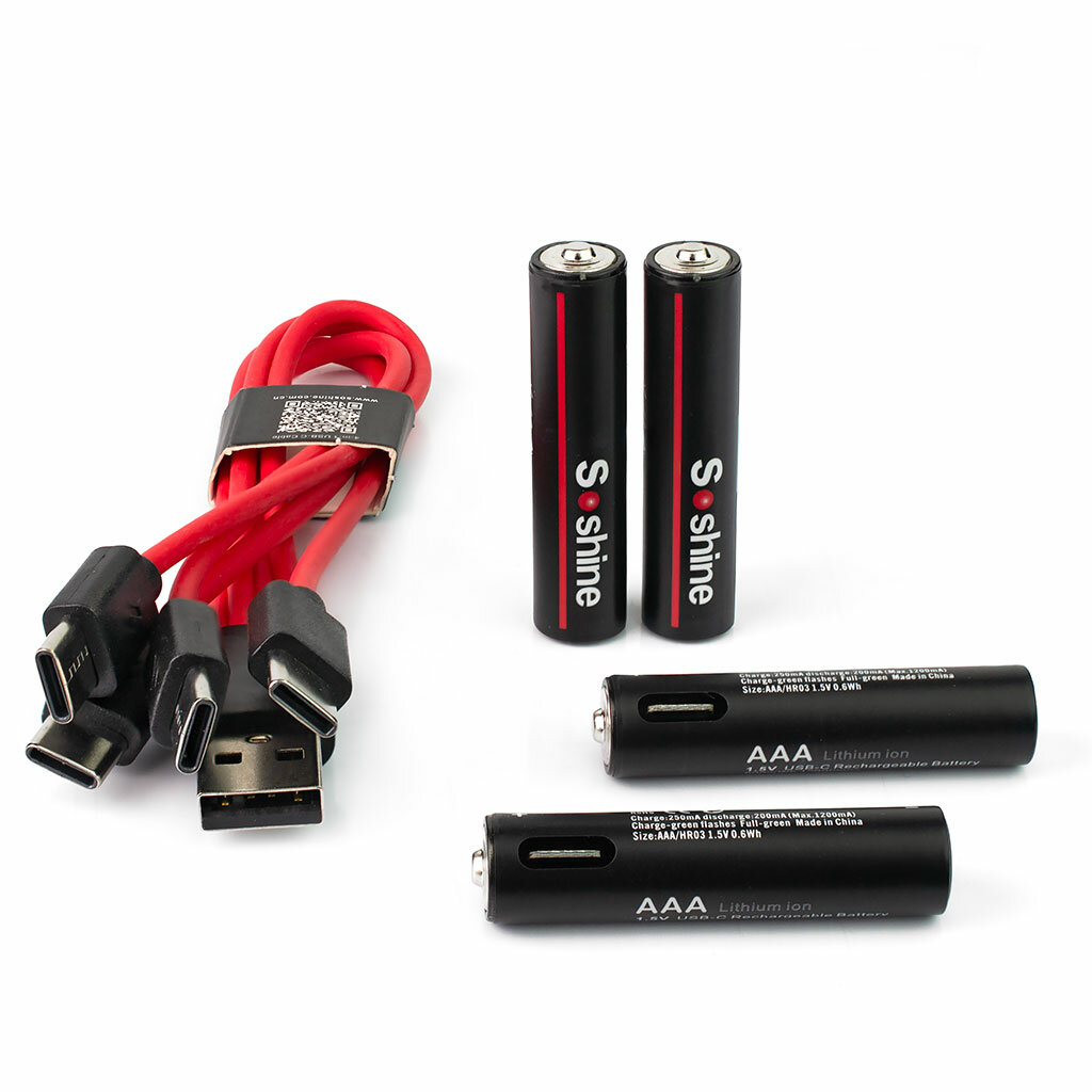 Аккумуляторы SOSHINE Li-ion AAA 1.5V 400mAh BOX-4