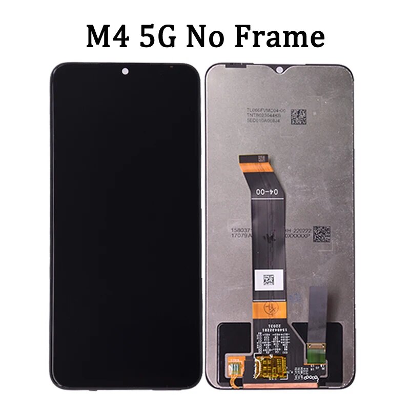 ЖК-дисплей 6,58 дюйма для Xiaomi Poco M4 5G, ЖК-дисплей, сенсорный экран, дигитайзер, ЖК-запчасти для POCO M4 5G 22041219PG дисплей Black no Frame