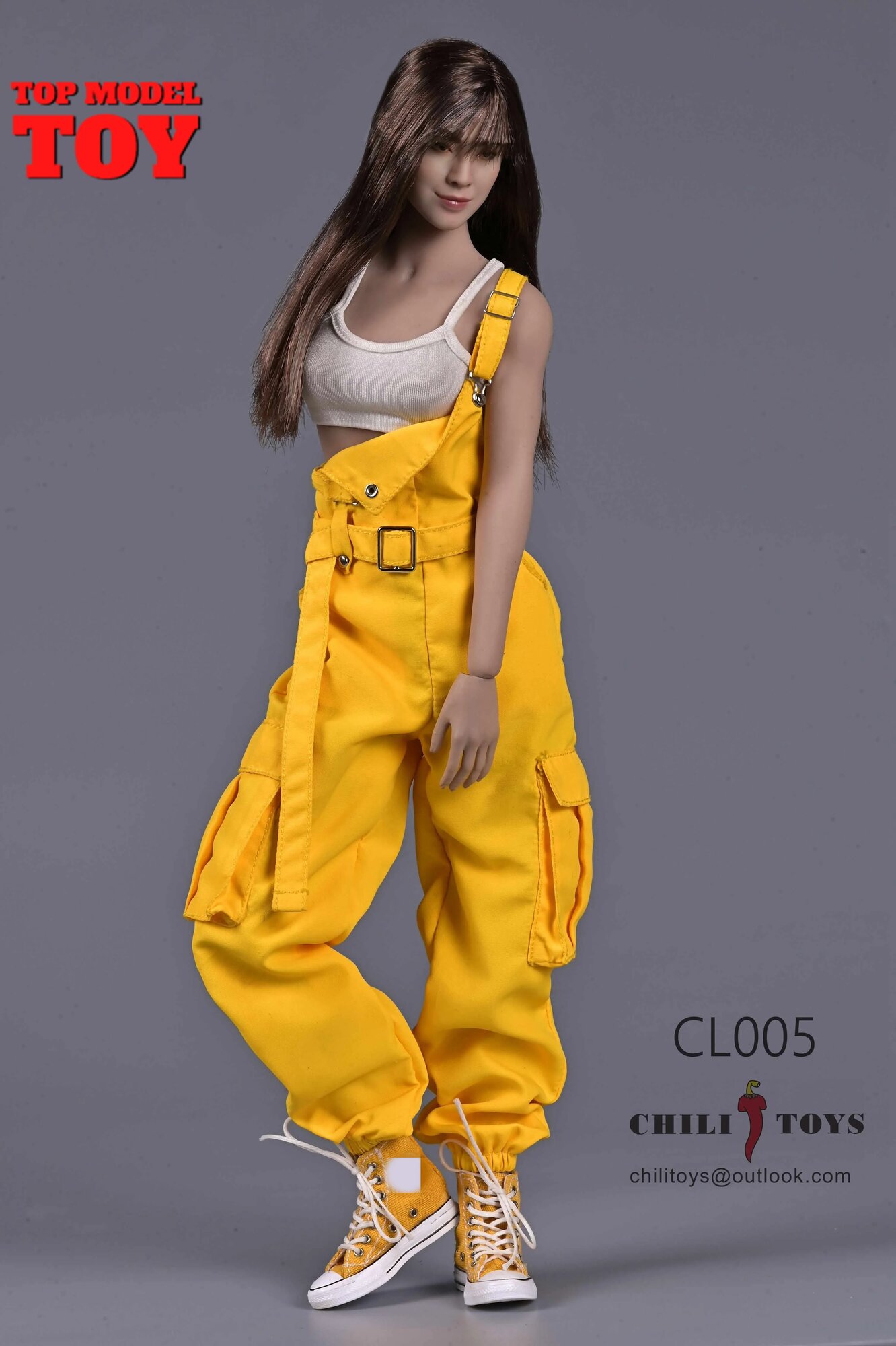 CHILI TOYS CL005 Кукла 1/6, комбинезон желтый