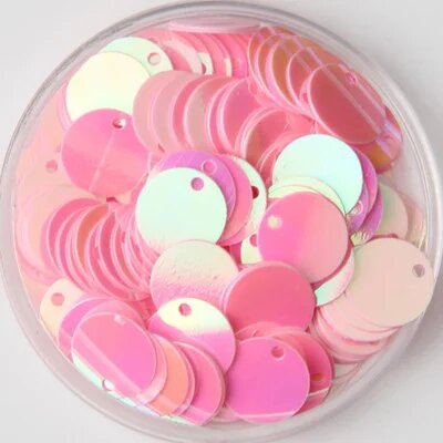 Пайетки ПВХ круглые 10/15/20/25/30 мм 30 г Розовый, 20mm, FRABpink