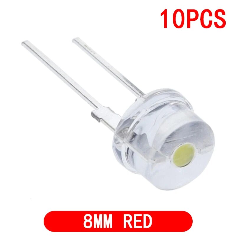 10 шт. 8мм красный LED 10PCS