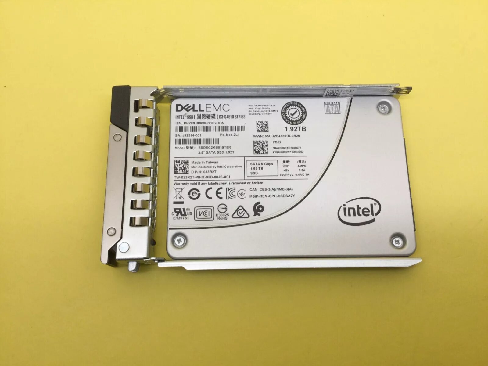 Жесткий диск Dell 33R2T, SSHD, для сервера, 2,5", 1,92 Тб