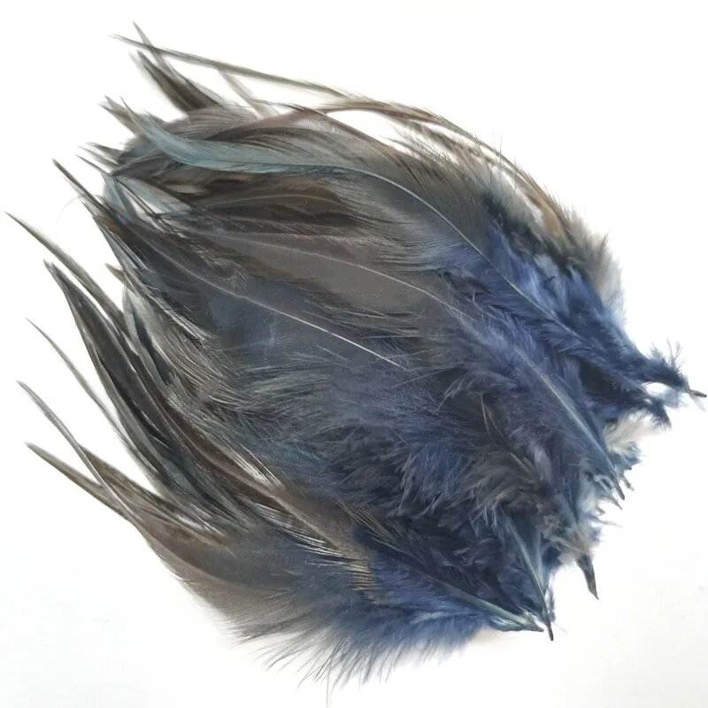 Перья фазана для рукоделия 20 шт Navy Blue feathers
