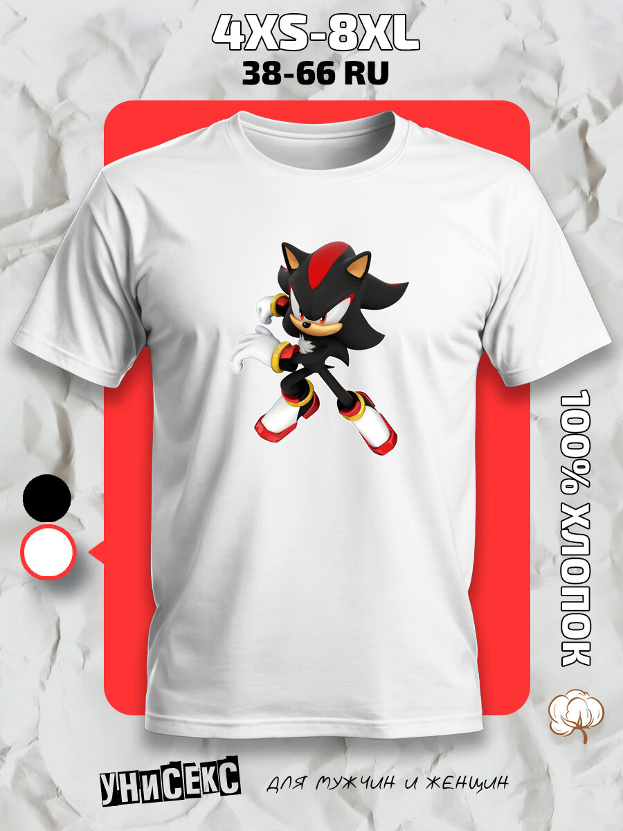 Футболка с принтом Соник Sonic Еж Шэдоу