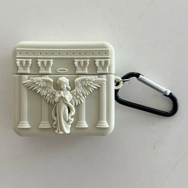 Силиконовый чехол для наушников 3D God Angel для Airpods Pro 2, креативный милый мультяшный чехол для зарядки наушников Airpods 1, 2, 3, 2021