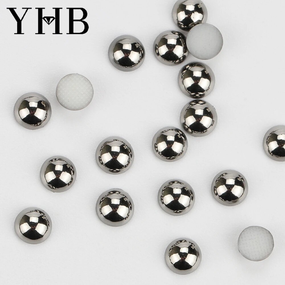 Стразы YHB полукруглые для рукоделия Серый, 2.5mm SS10 1440pcs, 3105CrystalHematite