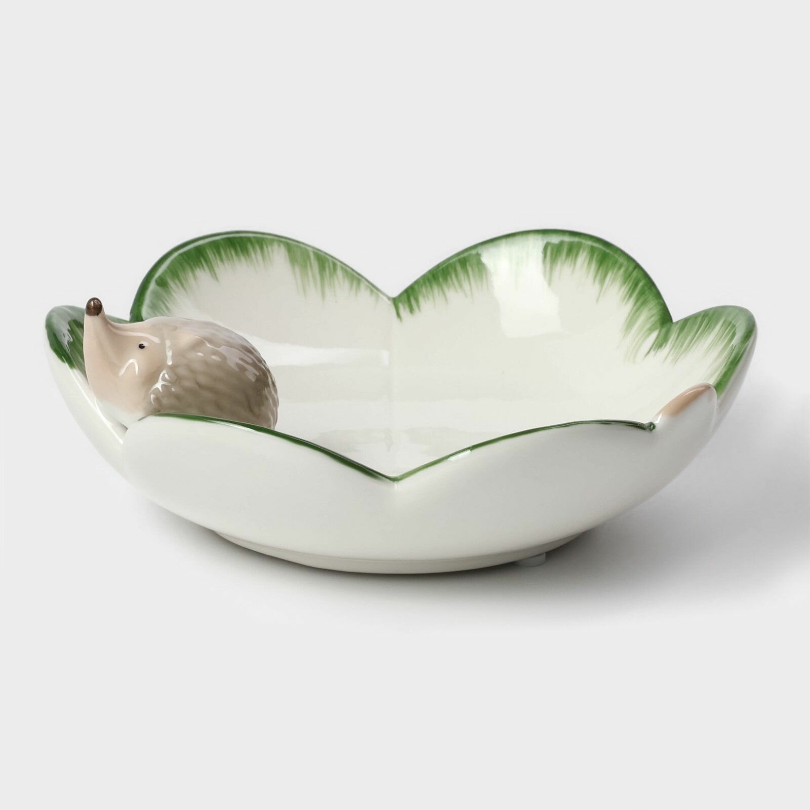 Блюдо керамическое сервировочное Ёжик , 13,3 13 5,5 см, 4 шт