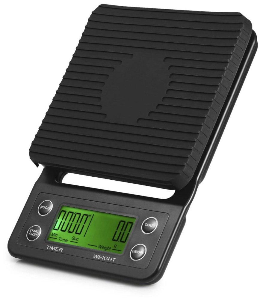 Электронные весы для кофе, с таймером, 5 кг/0,1 г, кнопочное управление со звуком