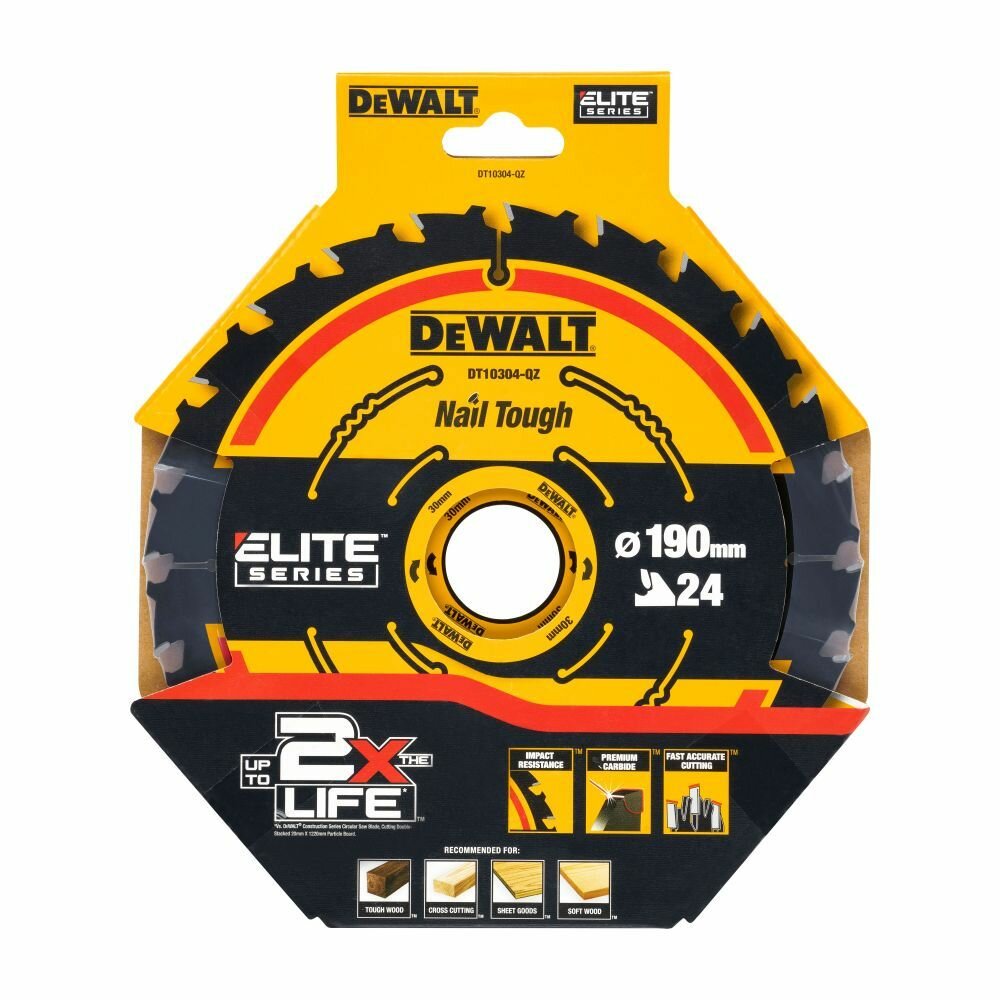 Пильный диск DEWALT EXTREME DT10304, 190/30 мм.