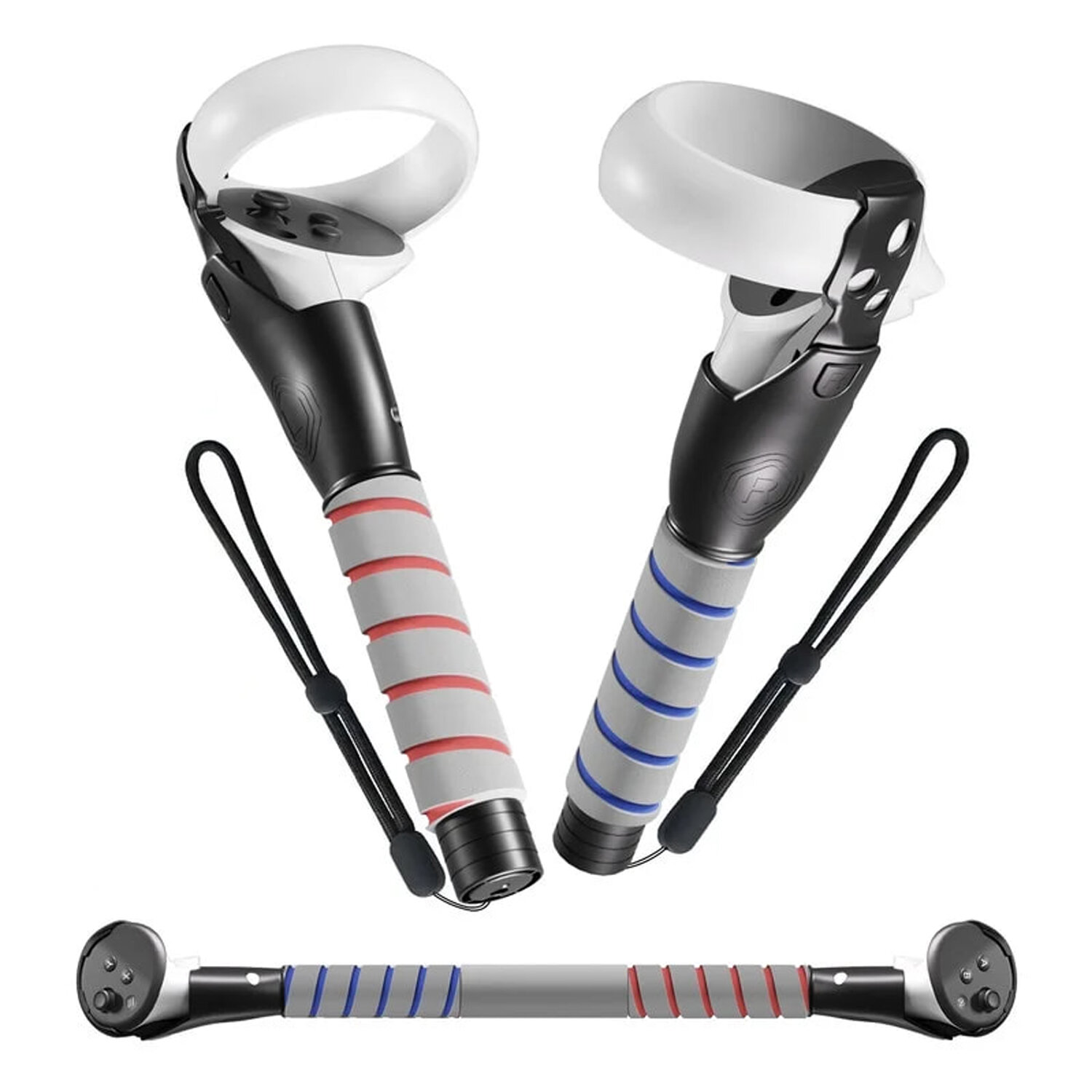 Длинный кронштейн и насадка для контроллера, совместимые с Oculus Quest 2, VR Gorilla Tag. Удлинитель длинной палки для Quest 2. Аксессуар для игры Beat Sabre Golf Club