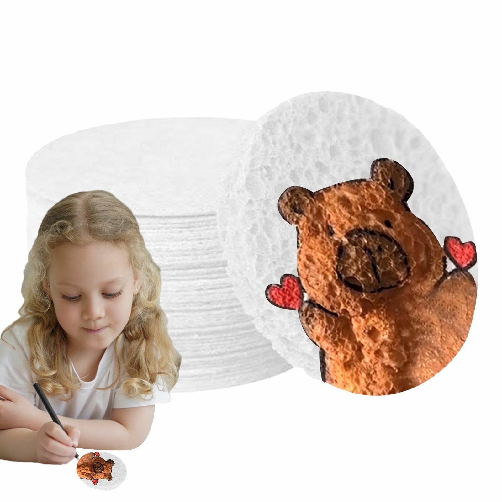 Бумага для рисования "Текстурой пены", белая, 5 листов, поролоновый материал