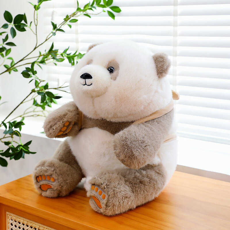 Sweet panda plush toy fluffy pp cotton stuffed animal for kids gift decor