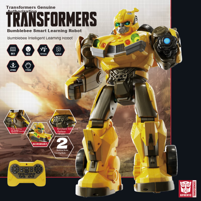Wild Knight Children's Toy Boy Bumblebee Transformers Robot Remote Control Sensing 3-6-10 Years Old 7-14 Birthday Gift