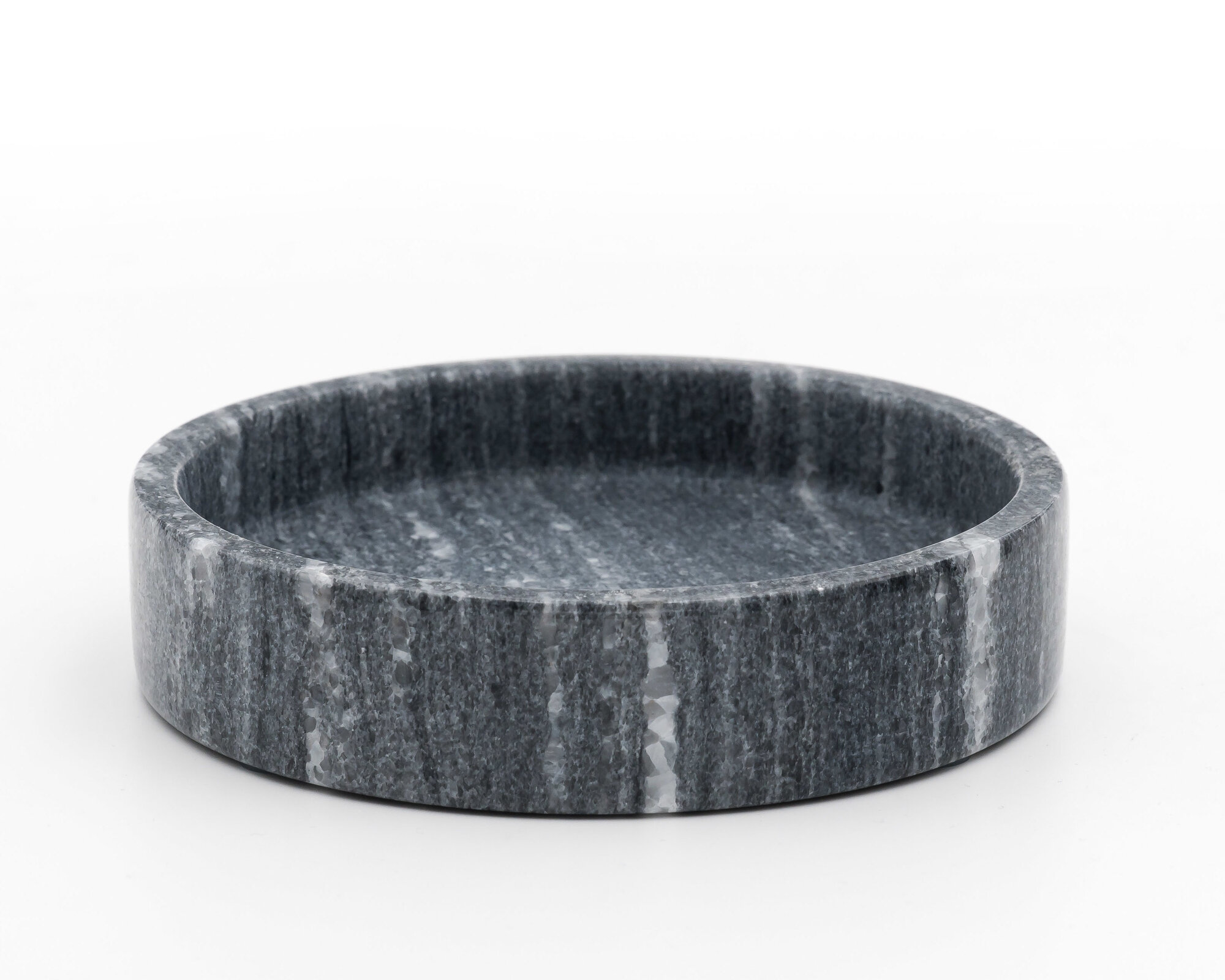 Мыльница RIDDER "Mabelle" 2246337, круглая, серая, мраморная