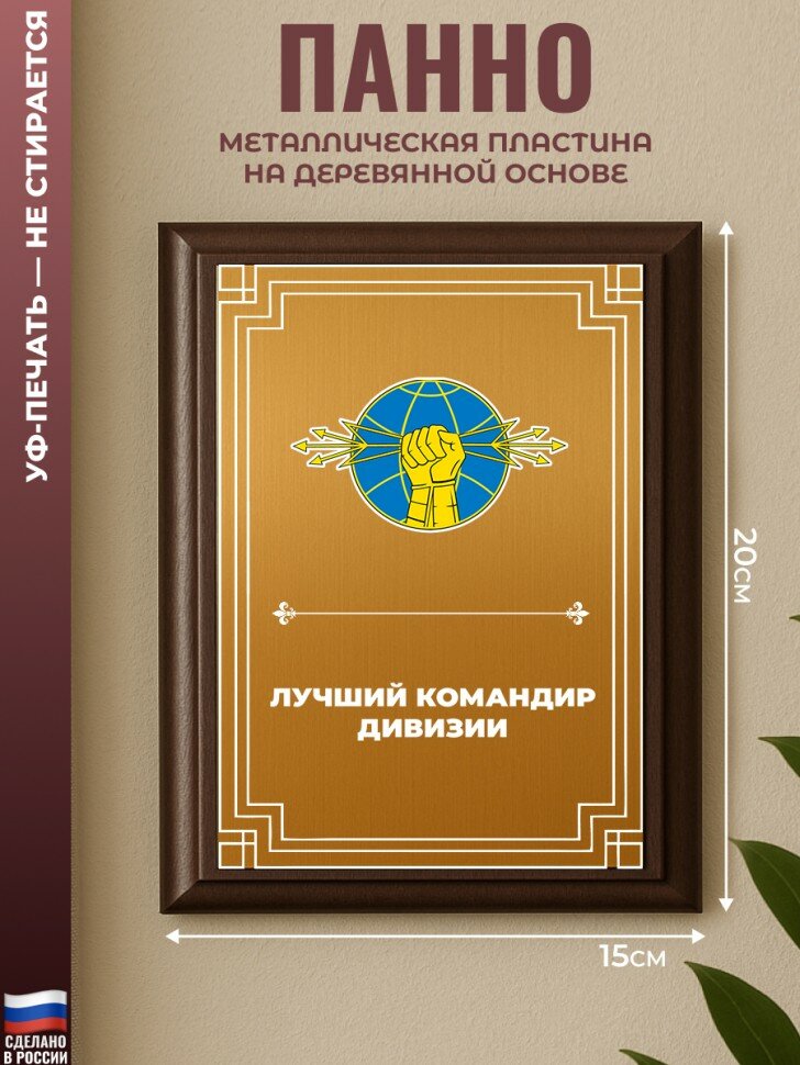 Настенный диплом "Лучший командир дивизии" РЭБ