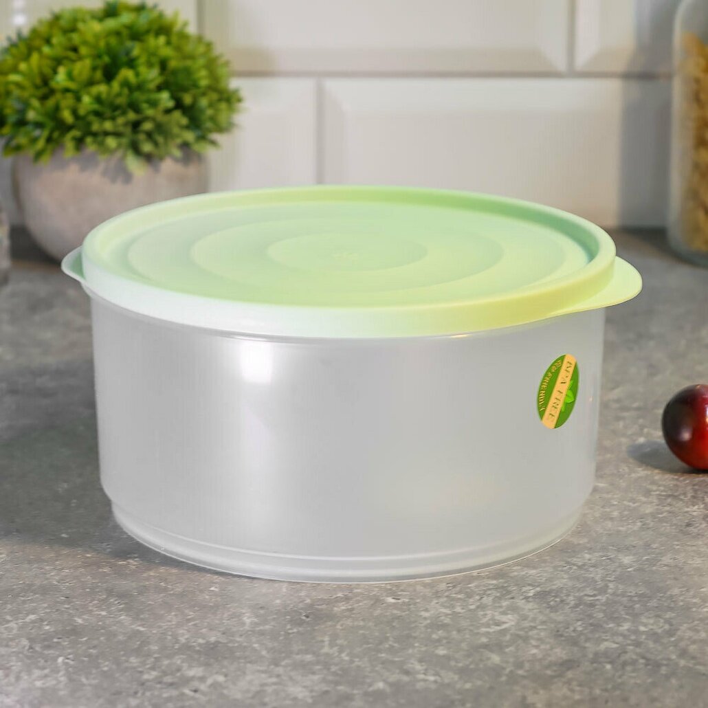 Контейнер для СВЧ 1,6л 'Freshpak', чайное дерево, герметичный, пластик