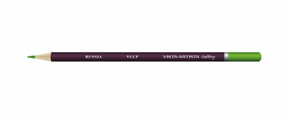 Карандаш 6 штук цветной художественный "VISTA-ARTISTA" "Gallery" VGCP заточенный 611 Травяной зеленый (Sap green)