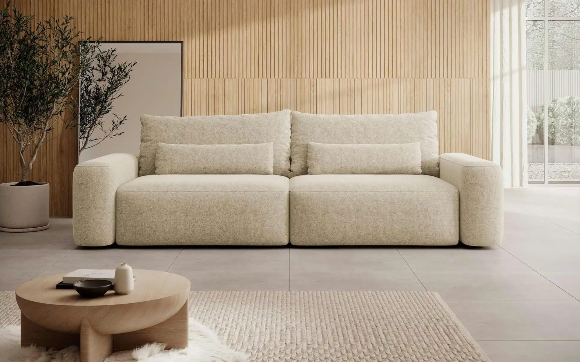 Диван прямой Карнос-лофт мод5, рогожка, независимый пружинный блок, с подлокотниками, с ящиком, сп. м 160х200