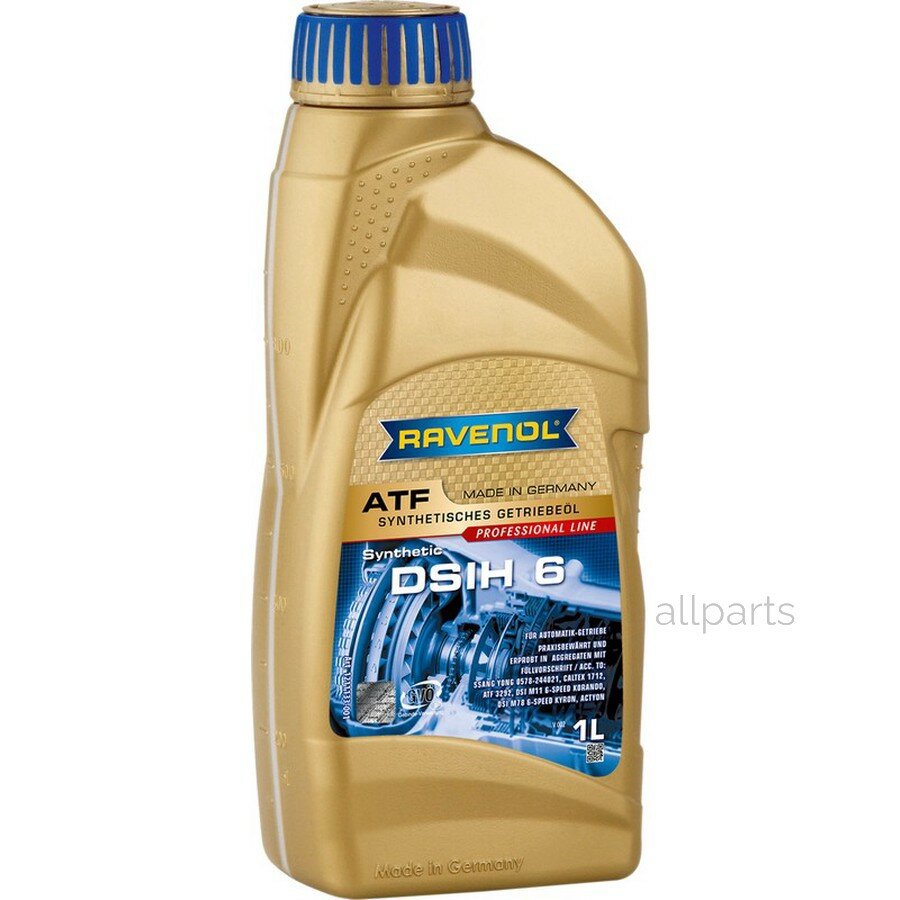 RAVENOL 1211133-001 Масло трансмиссионное АКПП RAVENOL ATF DSIH 6 1 л 1211133-001