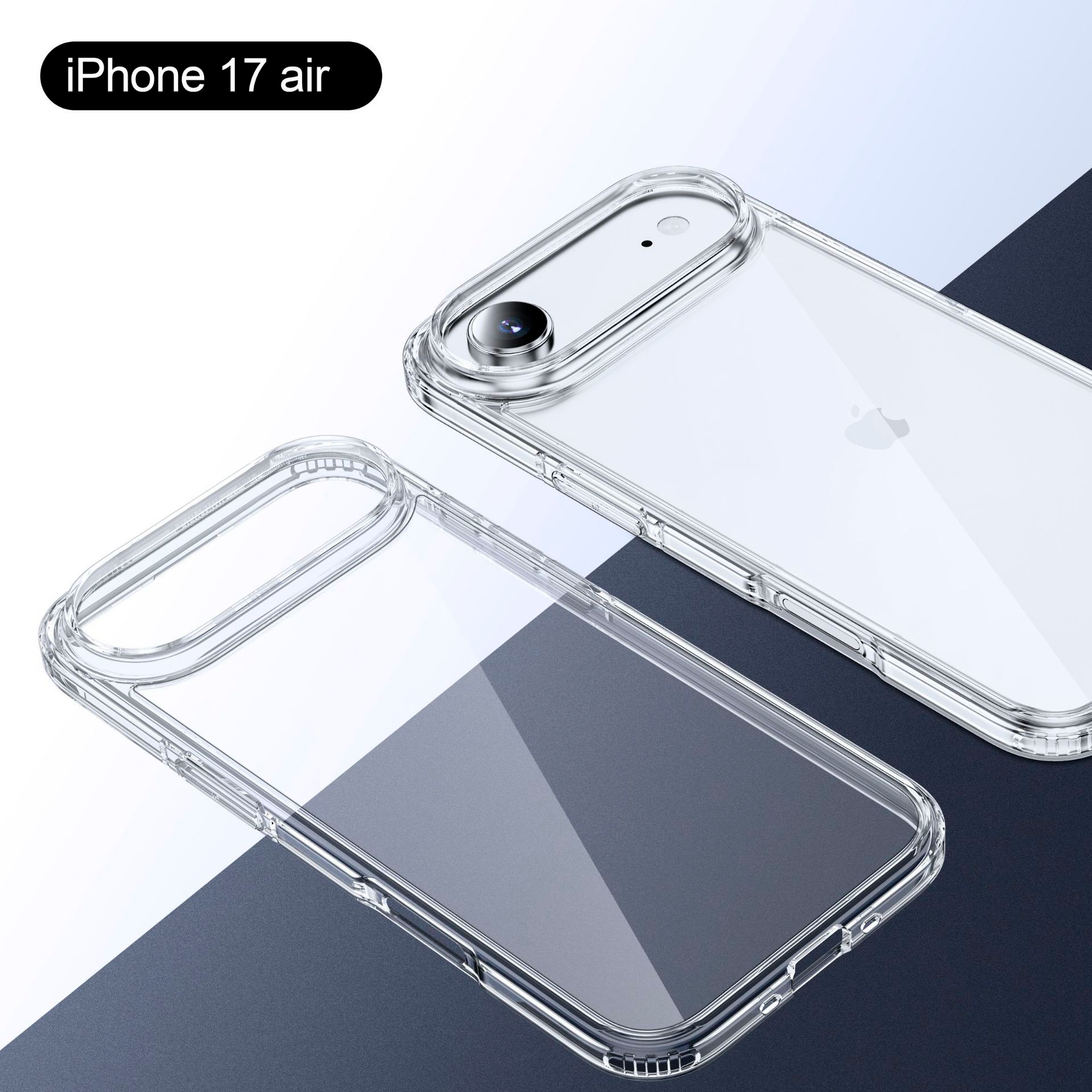 Силиконовый прозрачный чехол с защитой камеры для Iphone 17 Air / Айфон 17 Эир