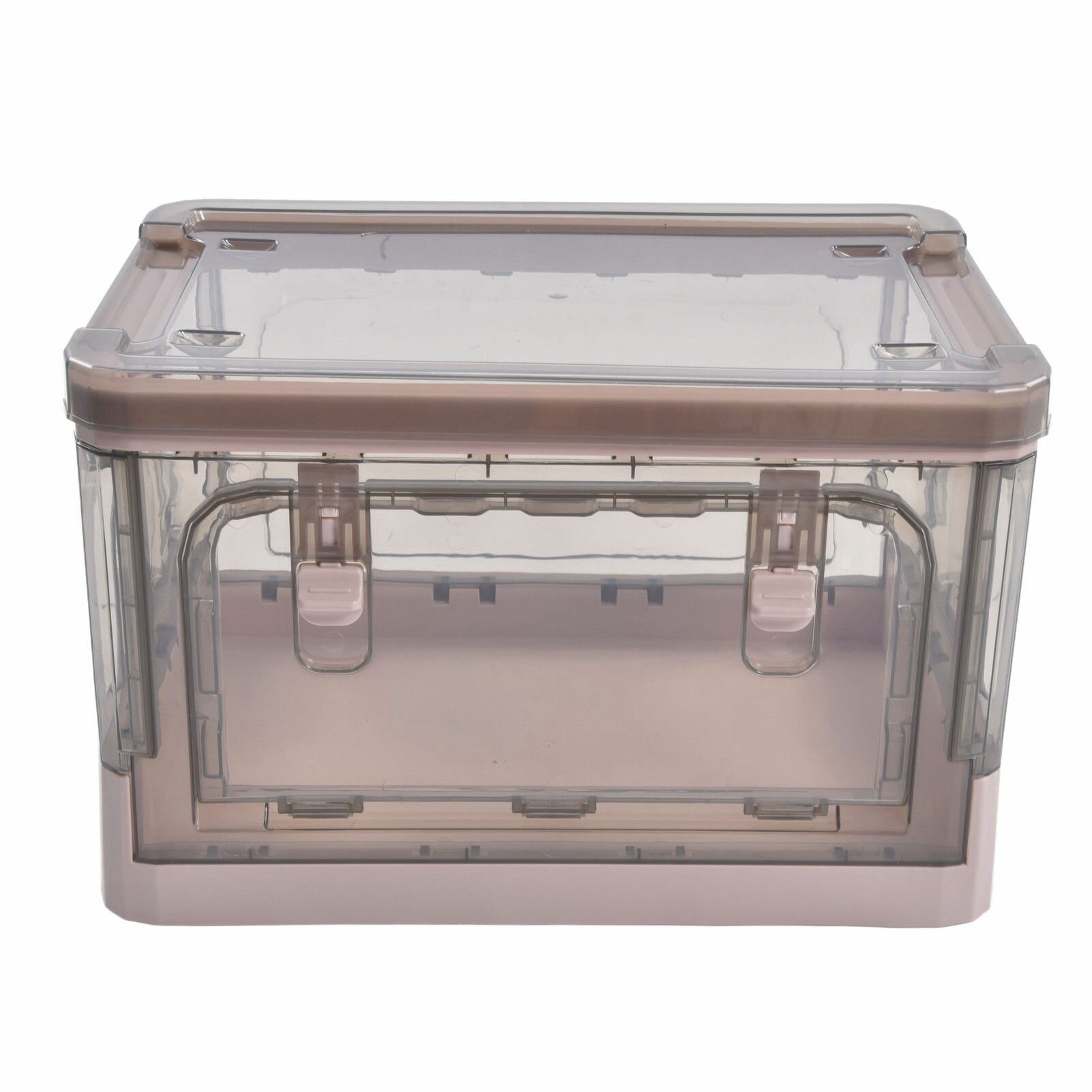 Штабелируемый ящик для хранения 35 л, розовый, с двойной дверью, 4 колеса, складной штабелируемый ящик для хранения для офиса, дома, спальни