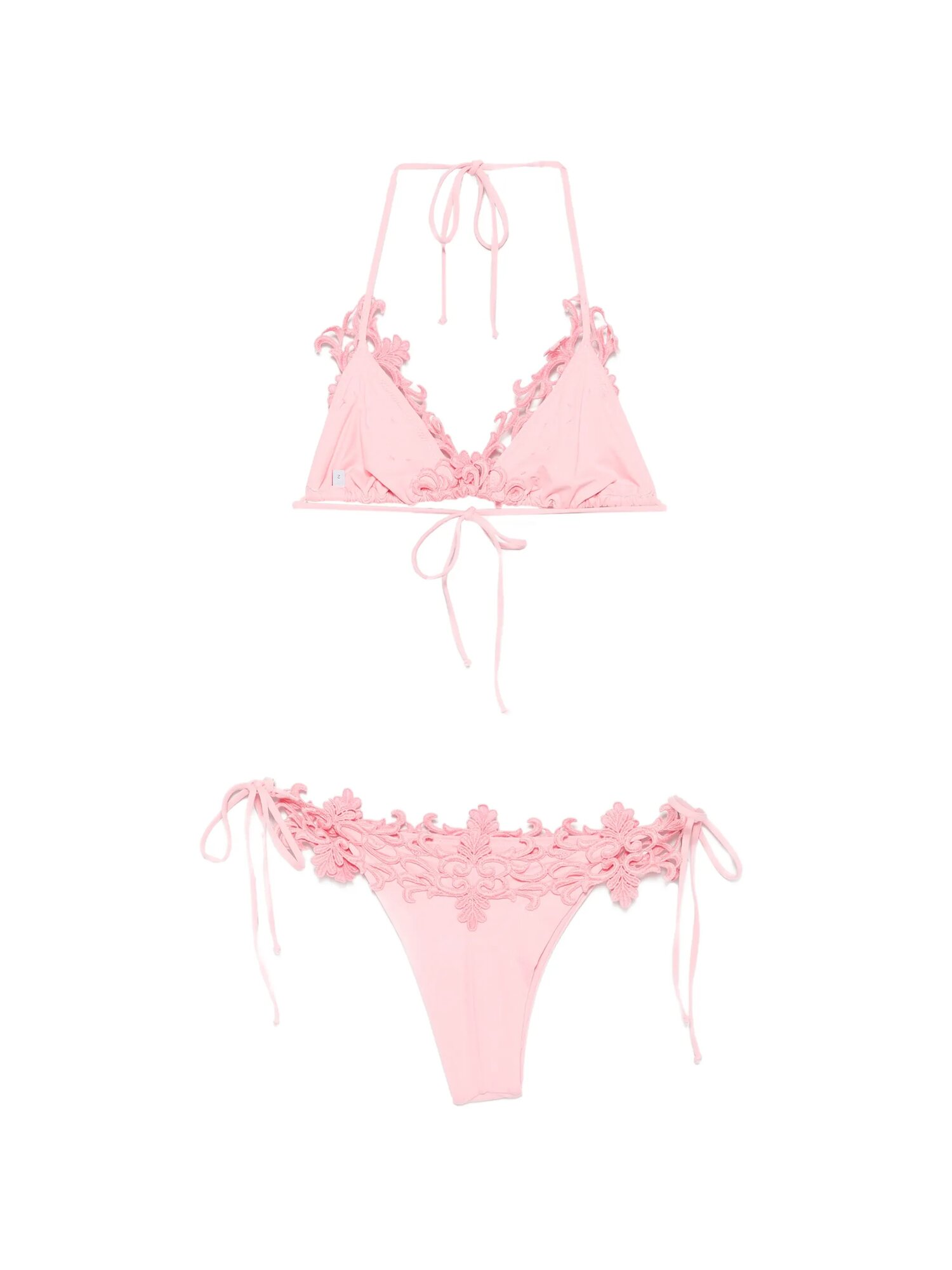 Купальник Mazzei Embroidered-trim bikini, размер 46, pink — фото 1