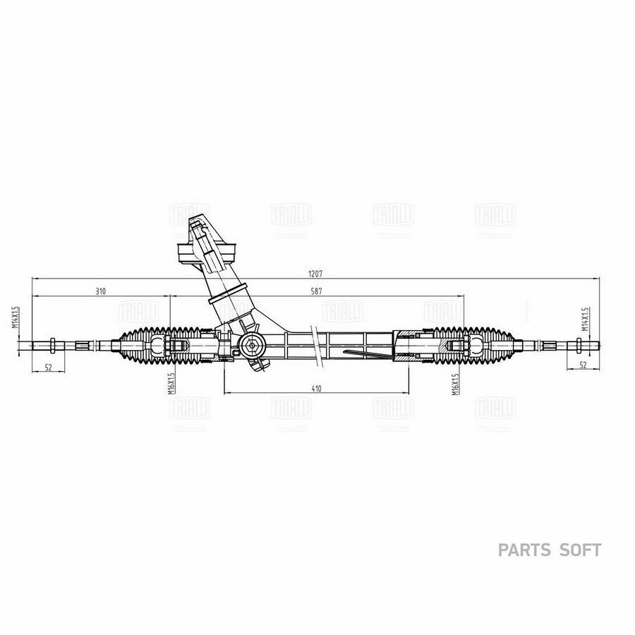 TRIALLI CR 1801 Механизм рулевой (рейка)