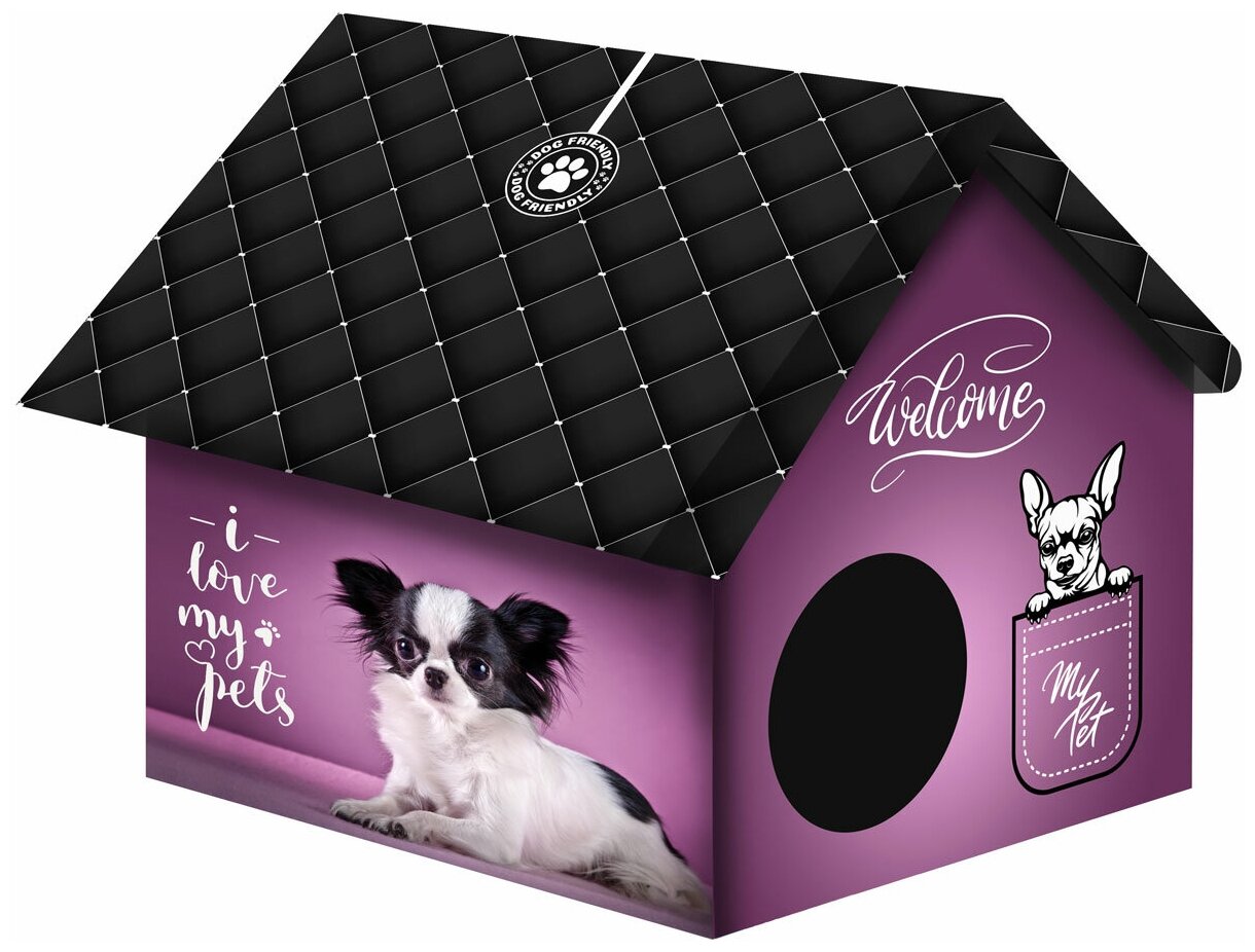 Дом для животных PerseiLine Дизайн Чихуахуа 33 х 33 х 40 см (1 шт)