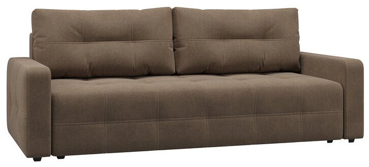 Диван DiHall "Стэн", раскладной, механизм еврокнижка, велюр, нагрузка до 120 кг, коричневый