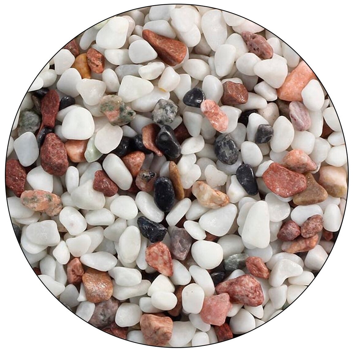 Грунт для аквариума Laguna 20101D бело-розовый меланж 6 – 8 мм 2 кг (1 шт)