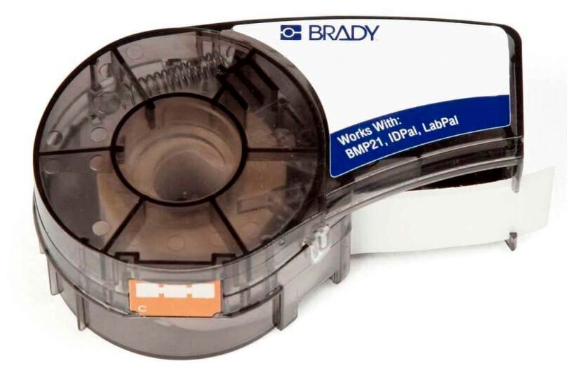 Лента Brady M21-750-595-BR, 19.05 мм*6.4 м, винил, белый на коричневом {brd139737}