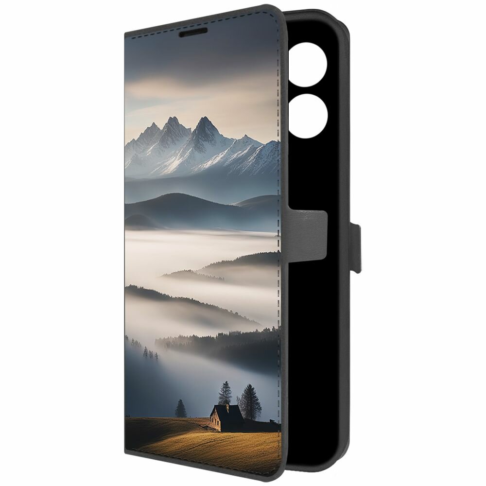 Чехол-книжка Krutoff Eco Book для INFINIX Hot 30i Туман (черный)