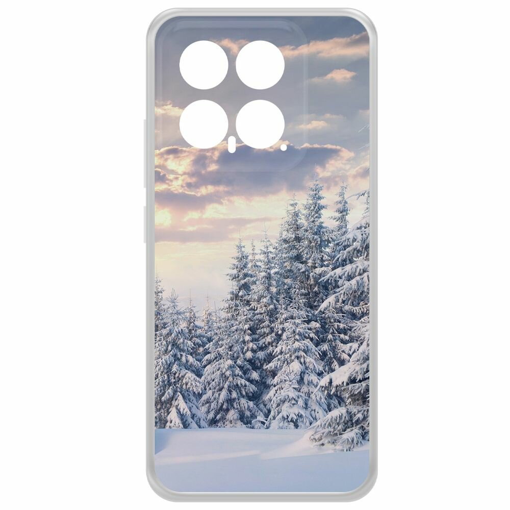Чехол-накладка Krutoff Clear Case Снежный пейзаж для Xiaomi 14
