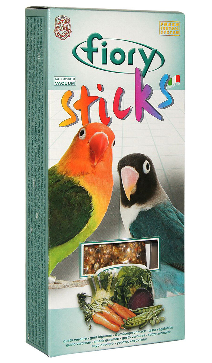 FIORY STICKS – Фиори палочки-лакомство для средних попугаев с овощами (120 гр)