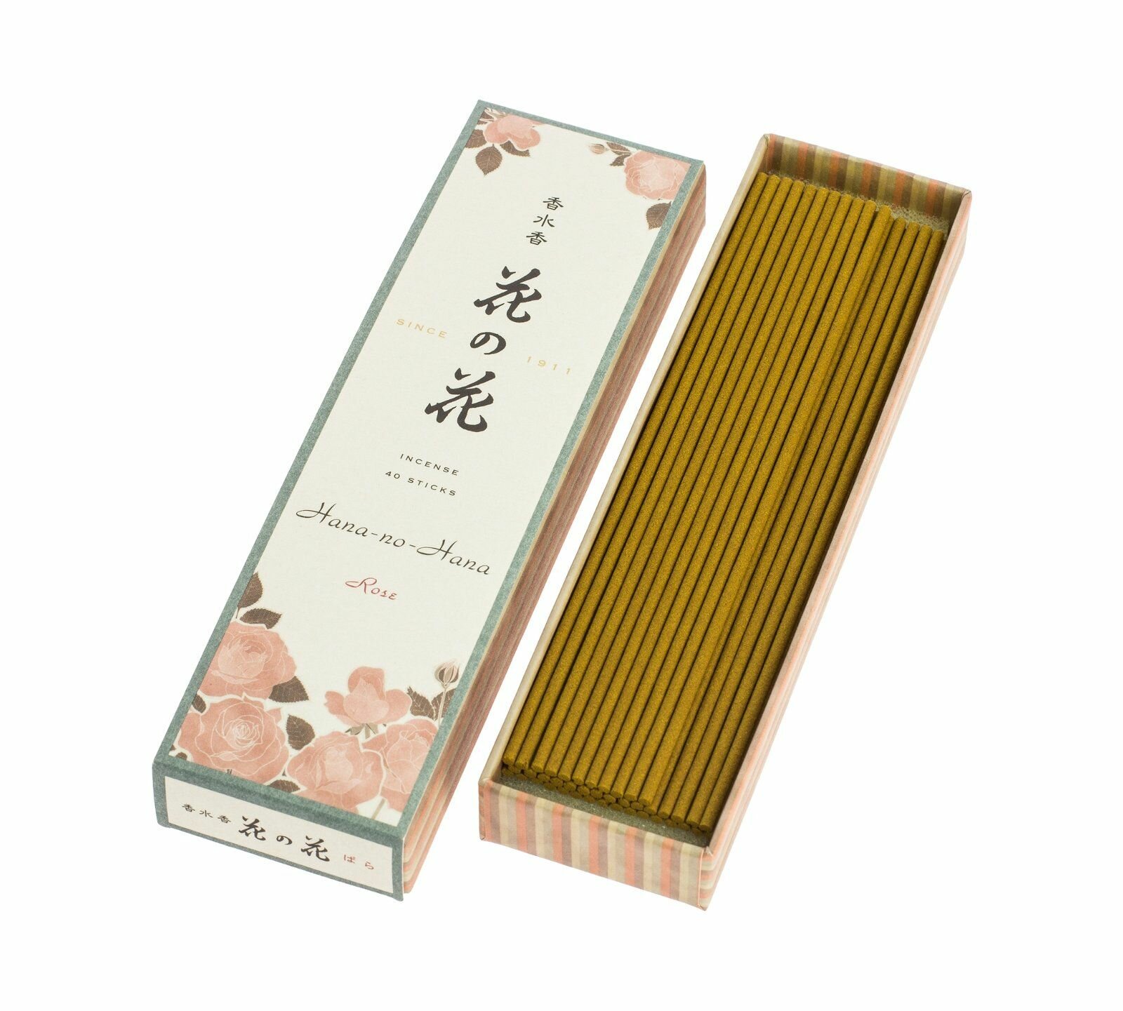 Благовоние Hana-no-Hana Rose (роза), 40 палочек по 13,7 см