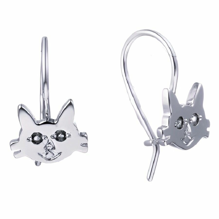 Набор серег, серебро, 925 проба, родирование, фианит