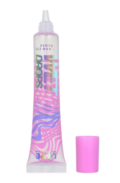 Блеск для глаз и губ Love Generation Wet Drops, тон 03 прозрачный с фиолетовыми сияющими частицами, 12 мл