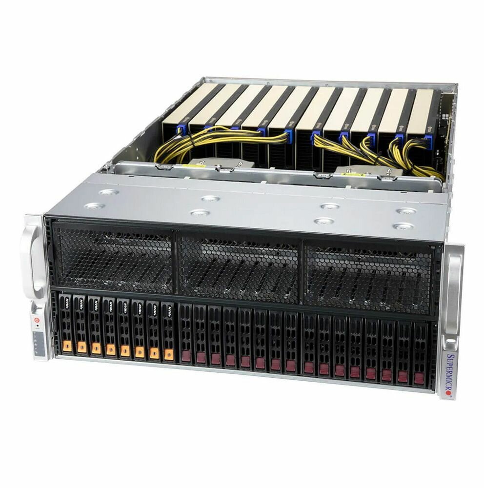 Платформа системного блока SuperMicro SYS-420GP-TNR 4U, 10x Dual Slot GPU, 2xLGA4189 (up to 270W)