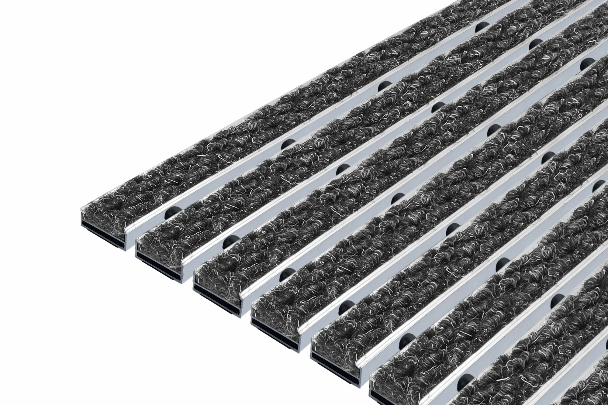 Решетка придверная "СитиСлим" Ворс 100 х 50 см, алюминиевая, грязезащитная, коврик от грязи